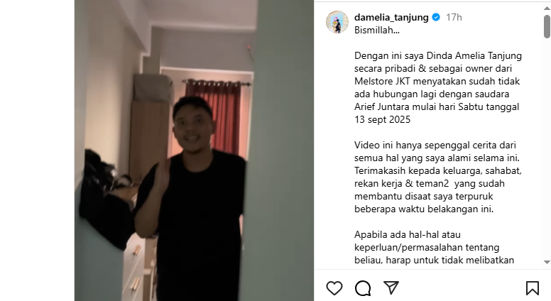 Bukan Selingkuh Pertama! Suami Dinda Amelia Tanjung Ngamar sama Orang Waktu Istri Hamil Anak Pertama